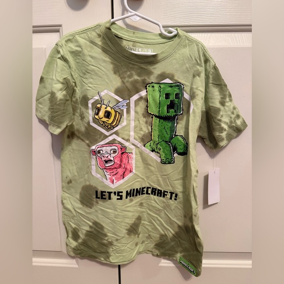 Minecraft | Shirts & Tops | Minecraft Kids Green Graphic Tshirt | Poshmark